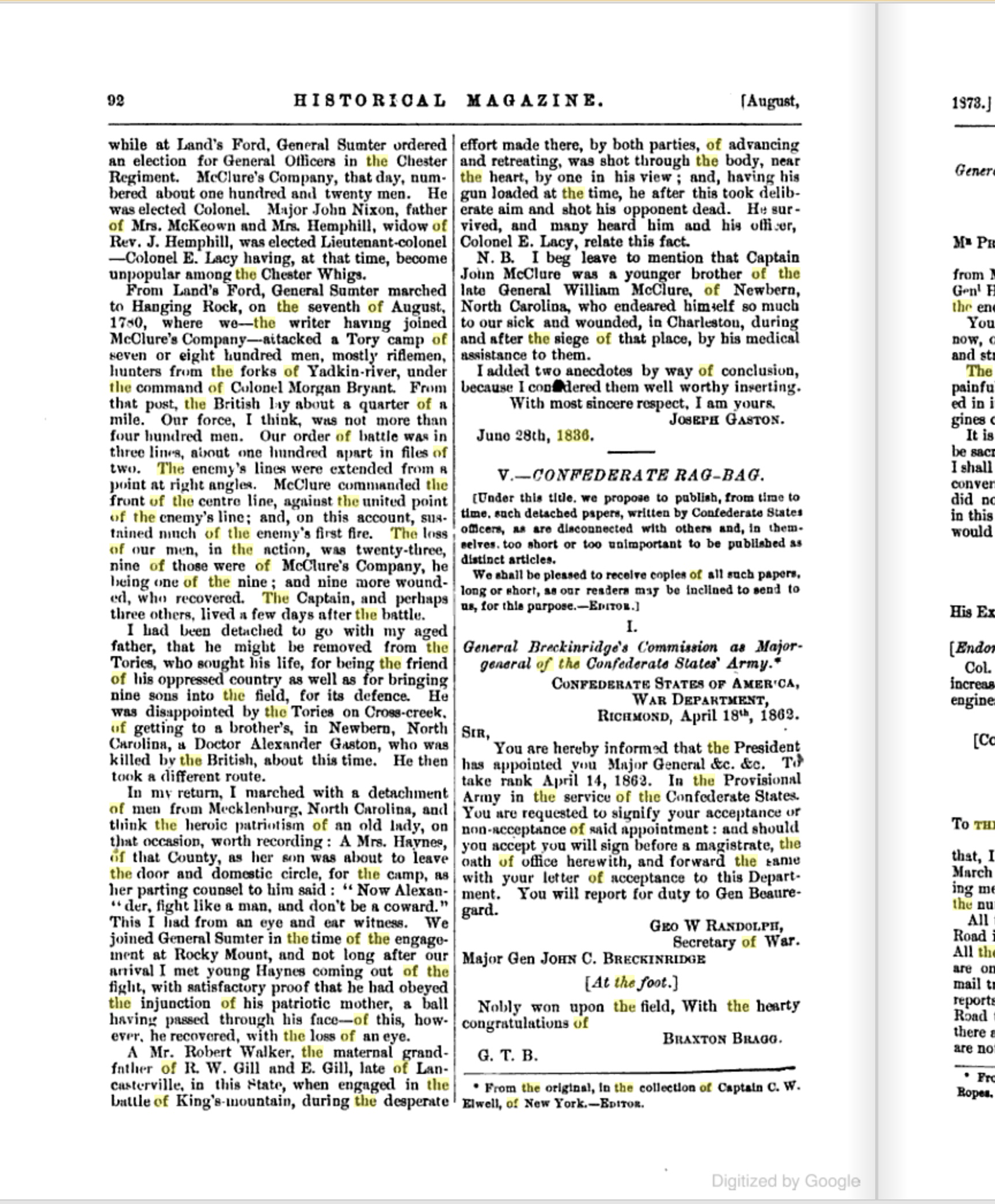 Justice John Gaston & Esther Waugh – Lundeen Family Tree